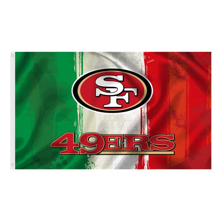 Wholesale 5x3ft 100D Polyester NFL Flags - San Francisco 49ers