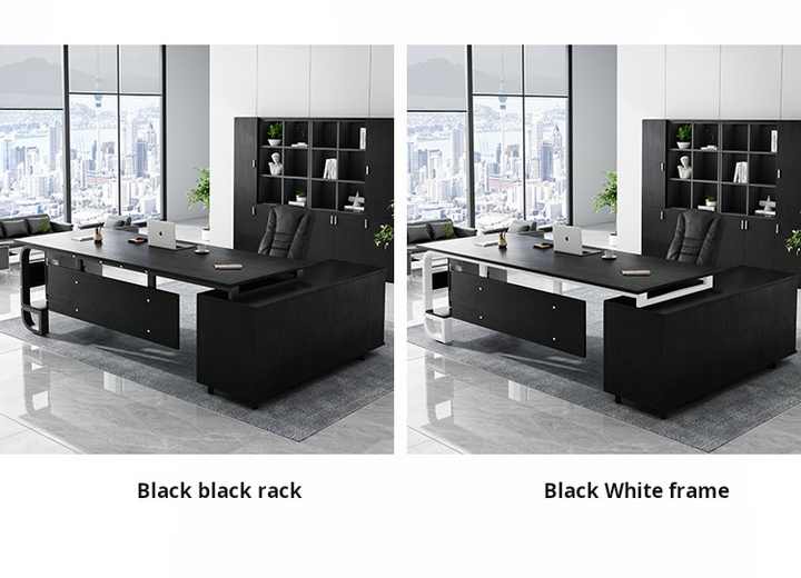 Modern large boss office desk Wooden office furniture manager room L ...
