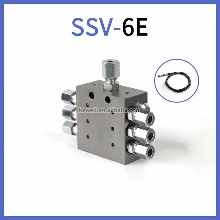 SSV5E Manifold Progressive Lubrication Lobe Metering Grease Dispenser Block Device Oil Divider ...
