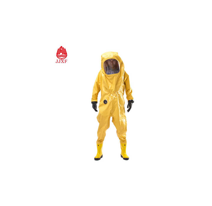 Yellow Heavy Duty Chemical Hazmat Suits - EN469 Standard