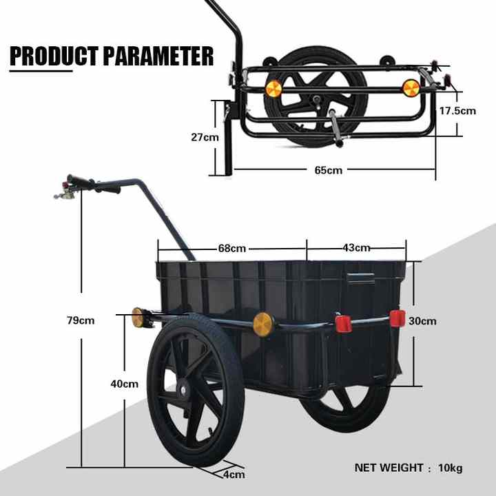 Bike Bicycle Trailer Cycle Cargo Trailer Cargo Camping Tent Luggage ...