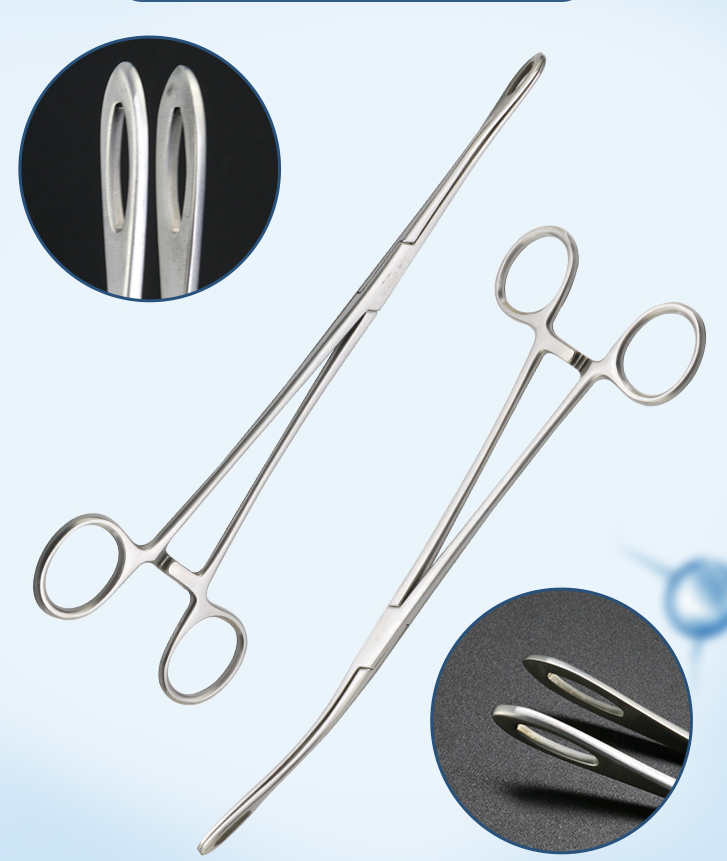 CJH Animal Surgical Sterilization Sponge Forceps Medical Stainless ...