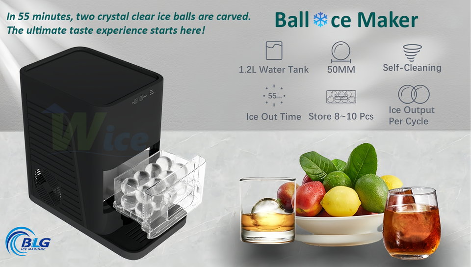BLG Mini Desktop Ice Ball Machine Sphere Ice Bll Maker Home Use Hielo ...