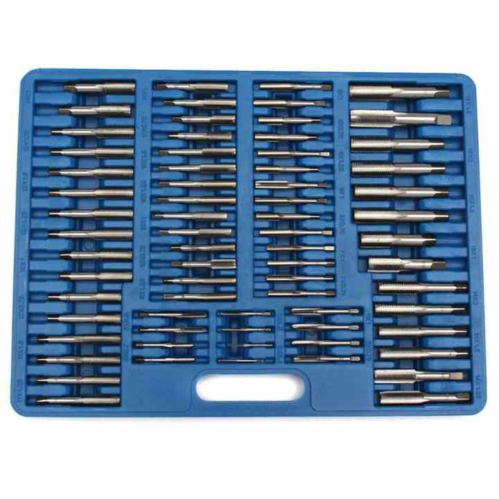 110 Pcs Alloy Steel Tap & Die Set - M2-M18 for Automotive Tools