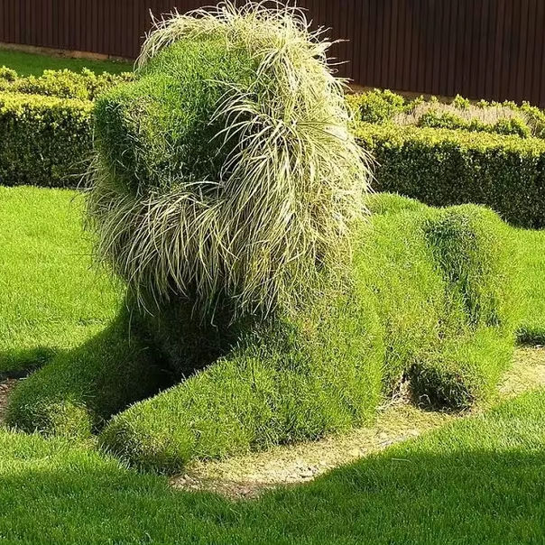Artificial lion Topiary Figure Customized Size High Imitated Foliage ...