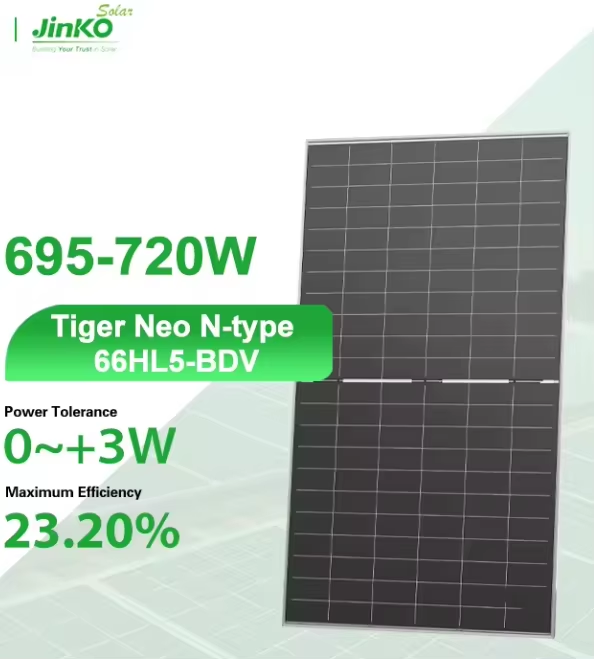 Jinko N-type Bifacial High Efficiency Mono-Crystalline Half-Cell Double Glass Module 695W 700W ...