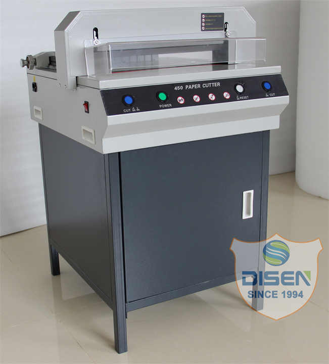 Small A4 Paper Cutting Machine Electric Paper Guillotine Cutter 450mm Delta PLC Motor Manual ...