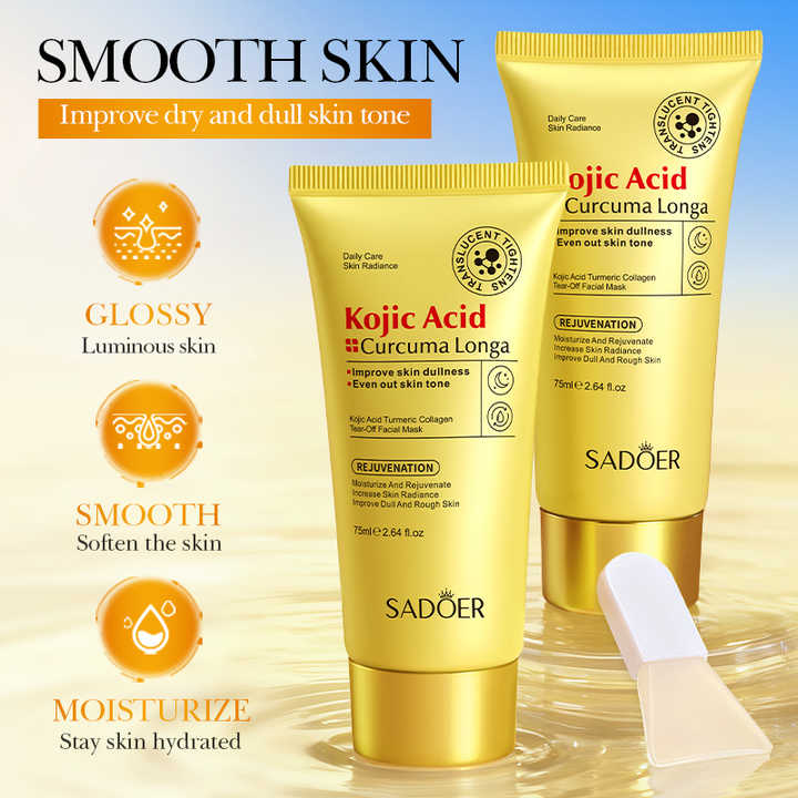 SADOER Kojic Acid Turmeric Collagen Tear Mask Deep Moisturizing Improve ...