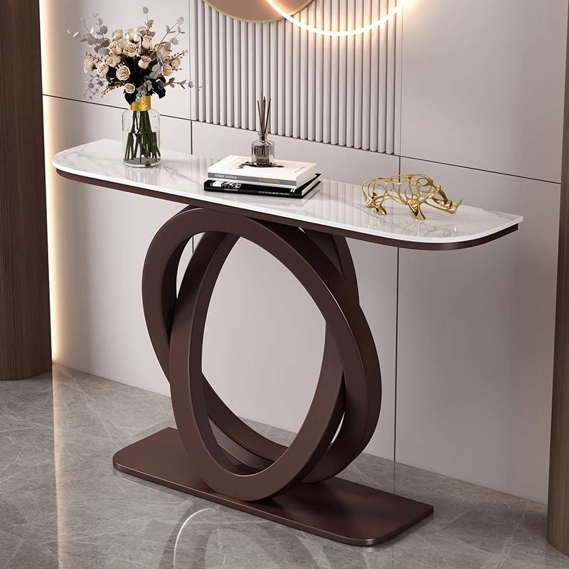 Modern European Style Metal Rock Board Console Table with Rock Board ...