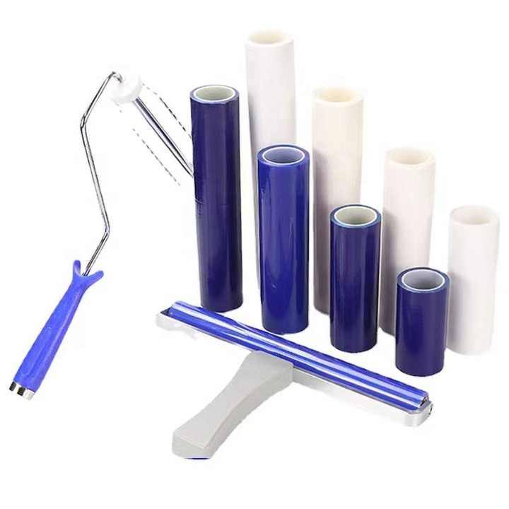 4-inch Industrial Reusable Sticky PE Hand-Cleaning Rollers Cleanroom ...