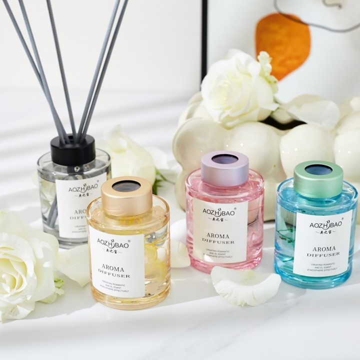 Long-Lasting Fragrance Decorative Reed Diffuser Plant-Based Essential ...