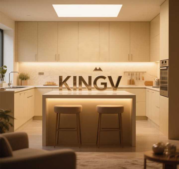 KINGV L-shaped Modern Italian-style Kitchen| Alibaba.com