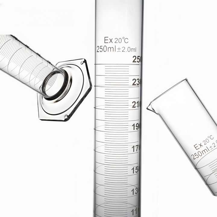 Graduated Glass Measuring Cylinders 5ml-2000ml Laboratory Cylinder with ...