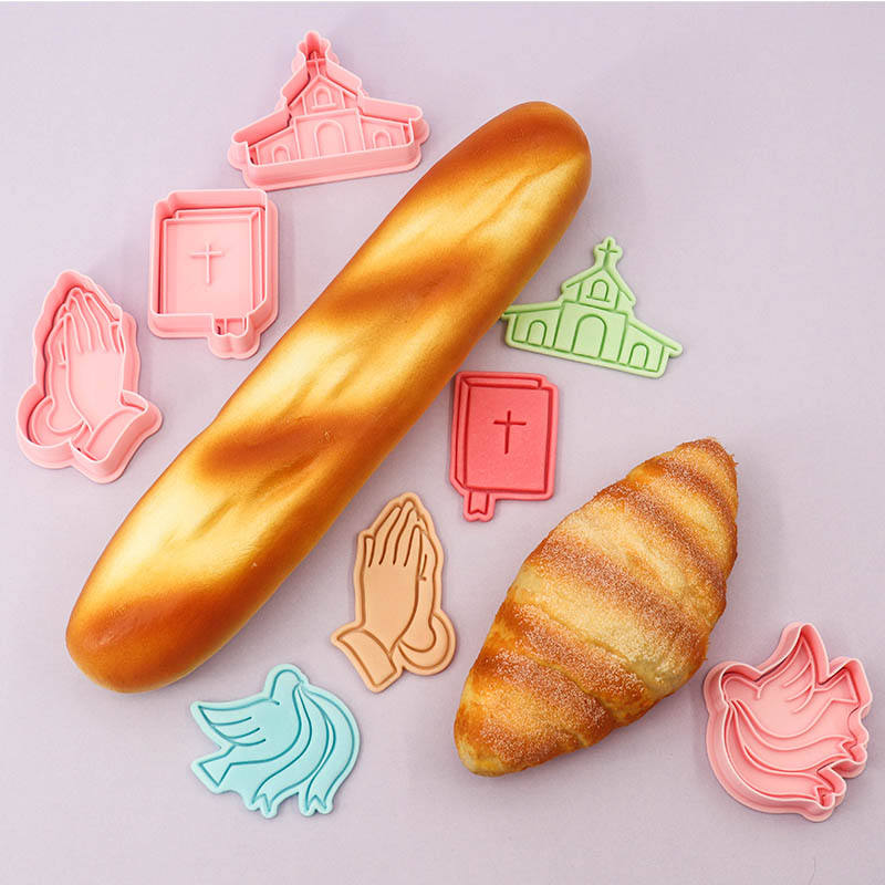 Church Series Prayer 3D Cartoon Biscuit Mould Cookie Cutters Plastic ...