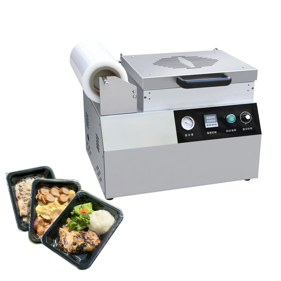 Manual Food Tray Sealer Sealing Packaging Vacuum Skin Packing Machine ...