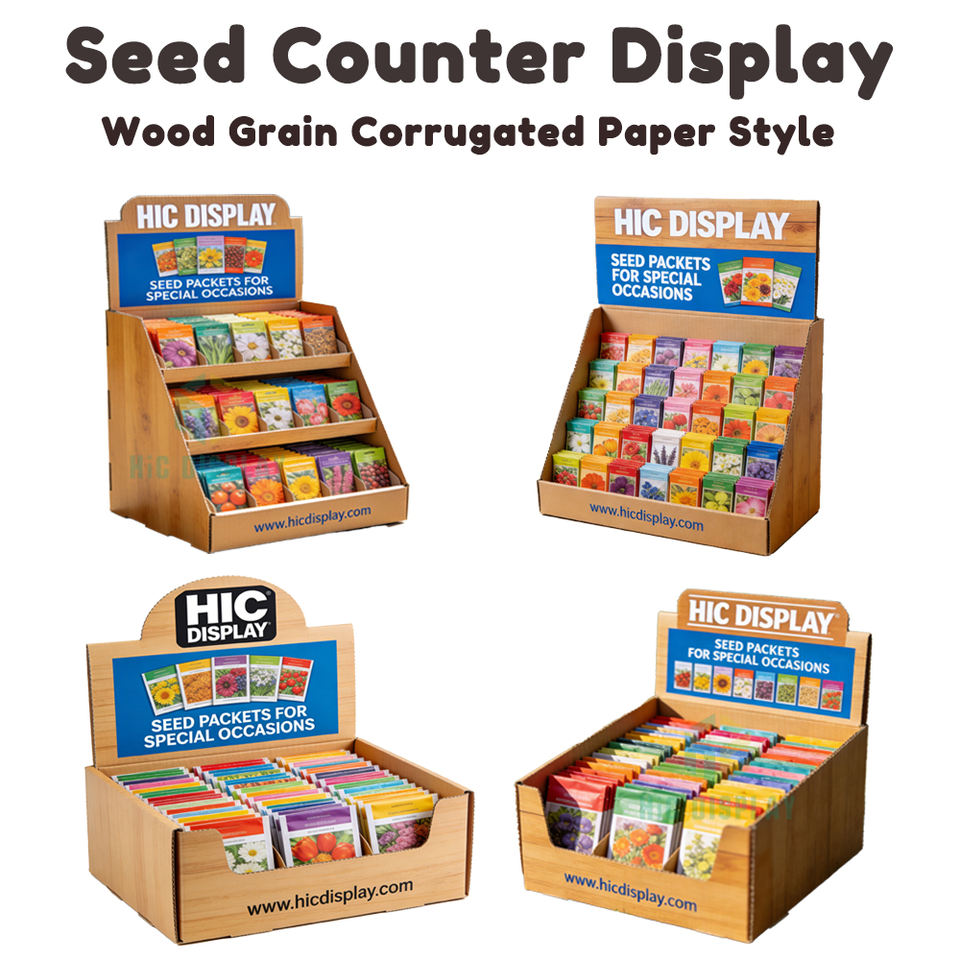 Custom Display Cardboard Seed Display Rack - Retail/wholesale
