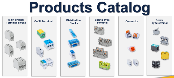 Two Pole 100A Power Distribution Terminal Blocks 15 Connection Points ...