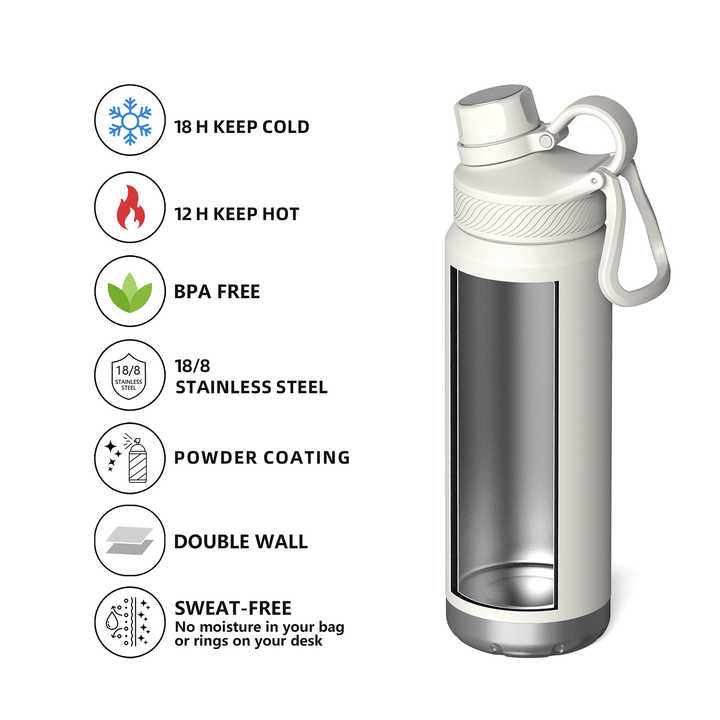 24oz Stainless Steel Bottle - Insulated Water Thermos