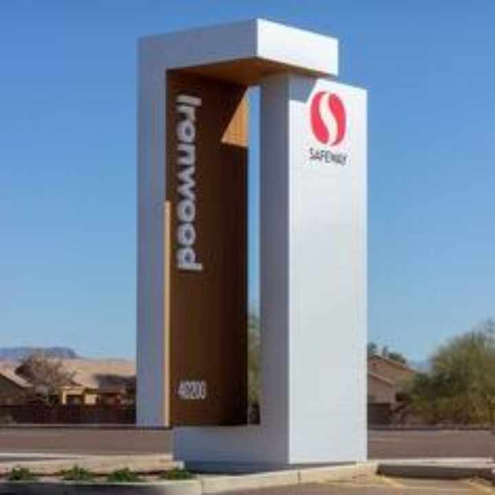 Metal Exterior Freestanding Wayfinding Pillar Pylon Sign Street ...