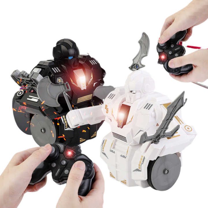 2024 New Intelligent 360 Rotation Boxing Fighting RC Robot Toy For Kids Remote Control Toy ...