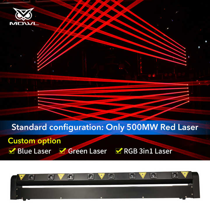 MOWL 8 Eyes DMX 500mw Laser Light - Perfect for DJ Events