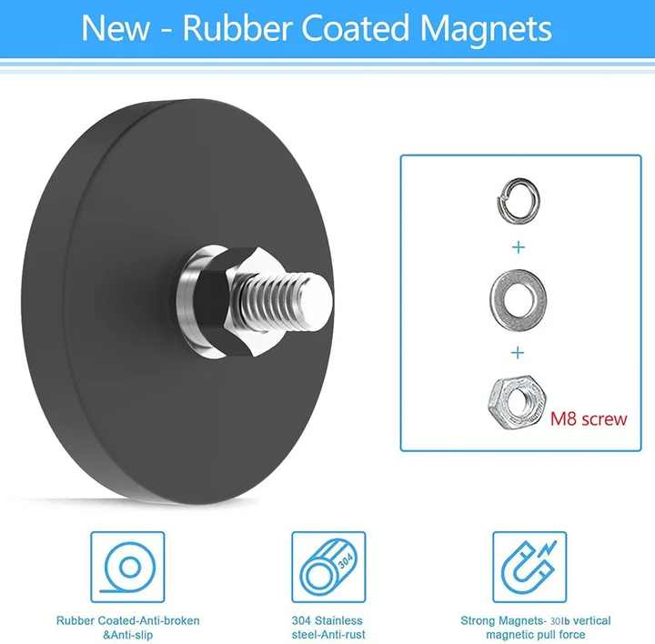 31mm 43mm 66mm 88mm Round Strong Magnet Pot M4 M6 M8 Neodymium Magnet ...