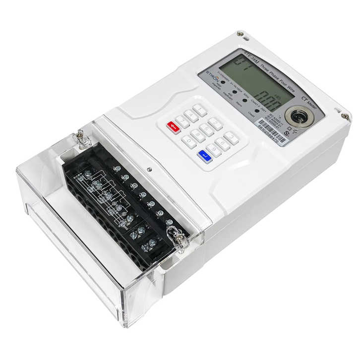 STS Keypad Smart Prepaid Three Phase Electricity Meter with LCD Display RF Communication for ...