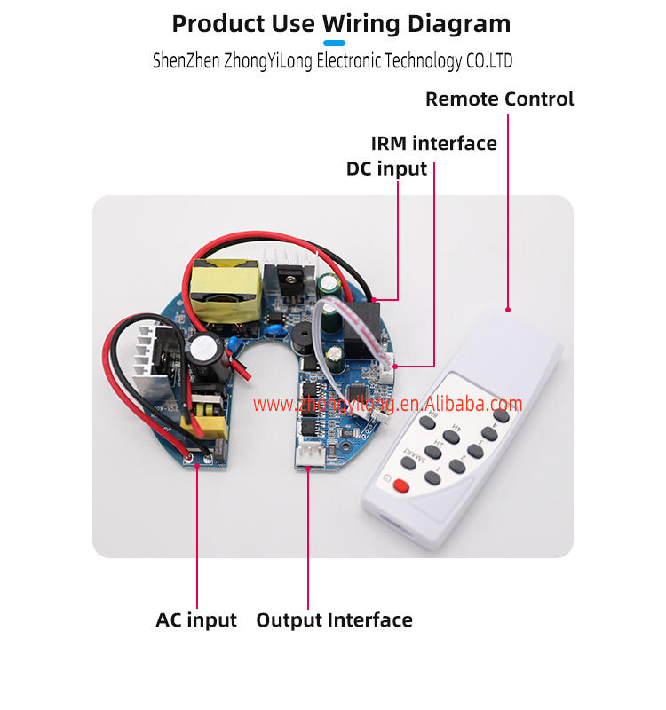 AC DC Ceiling Fan Circuit PCB Infrared Remote Control Dual Power DC ...