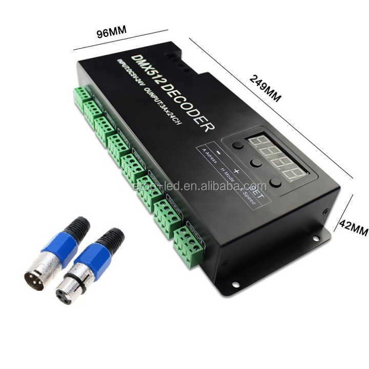 24 Channel RGB DMX 512 Decoder with Digital Display 72A Dimmer