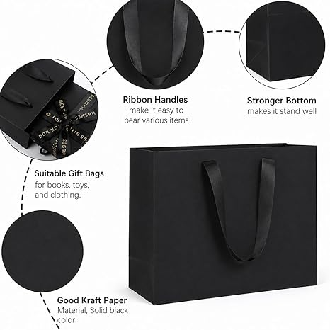 Luxury Custom Logo Jewelry Paper Bag Includes Ribbon Accessories ...