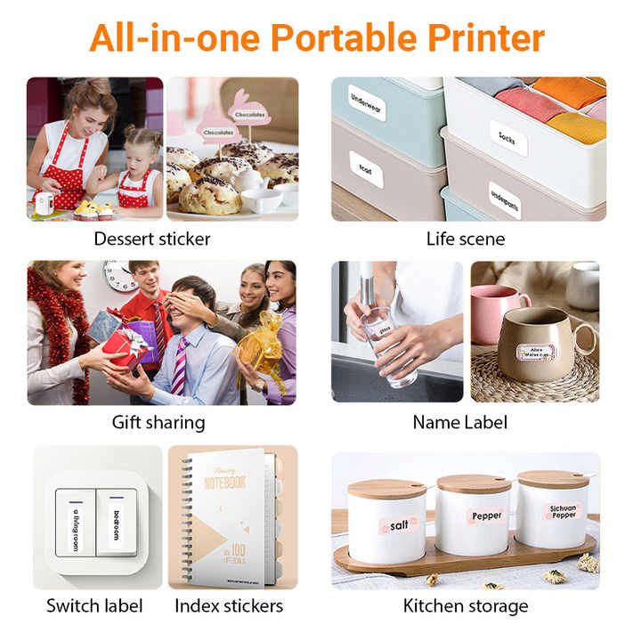 Y2C Portable Thermal Sticker Pocket Printer - Bluetooth Wireless