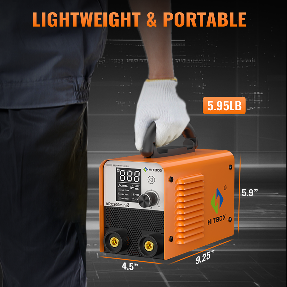 HITBOX ARC 200 MINI 3 - Portable 110/220v MMA Lift TIG Welder