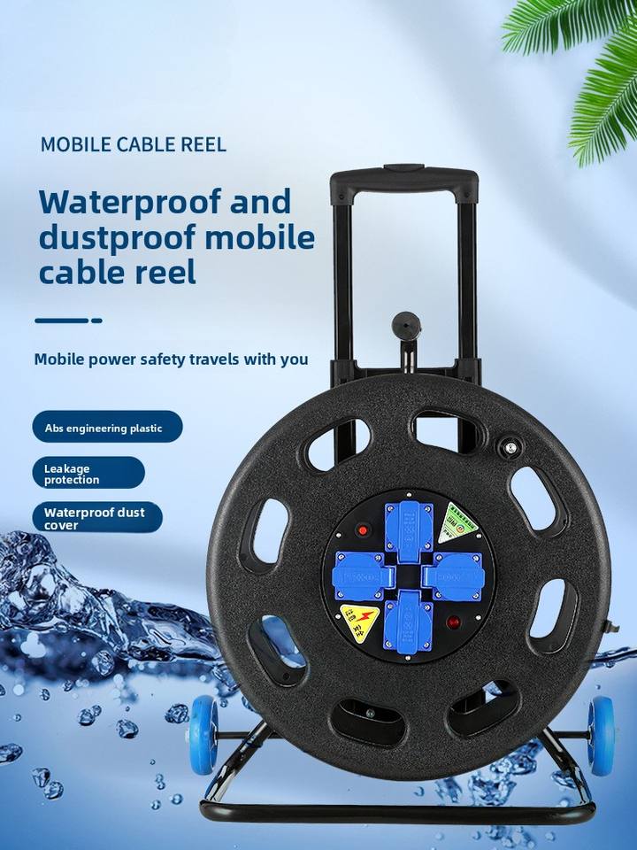 Mobile Outdoor Use Electric Cable Reel Winding Empty Drag Reel Spool ...