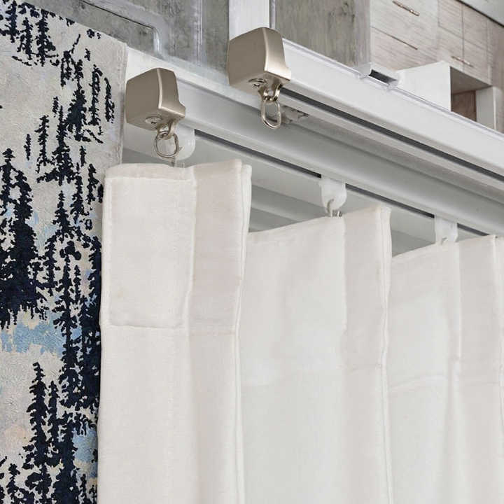3M Heavy Duty Metal Double Ceiling Curtain Track - Bendable L-U Shape ...
