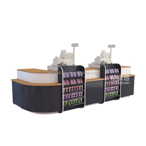 Customized Supermarket Checkout Counter - Steel & Convenient