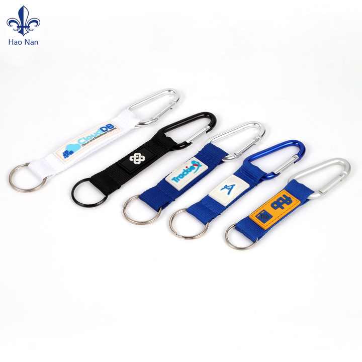 Promotional Custom Aluminum Keychains Carabiners Hook Keyring Silk ...
