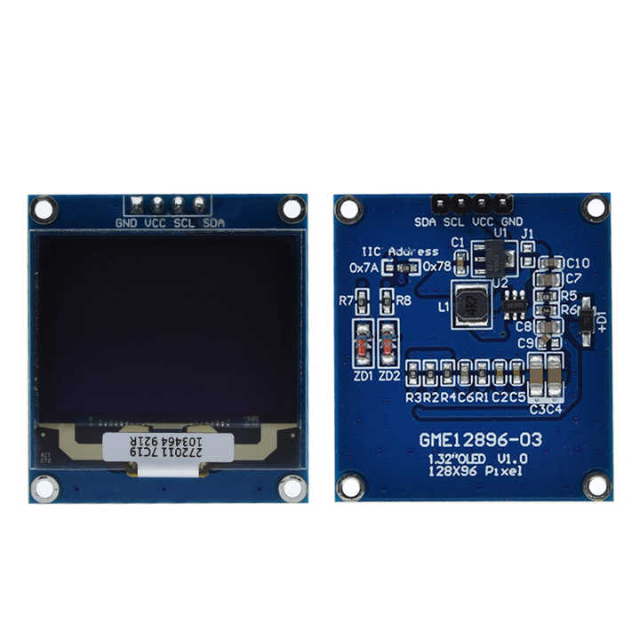 1.32 inch oled White 128x96 LCD ssd1327 driver with grayscale hd LCD ...