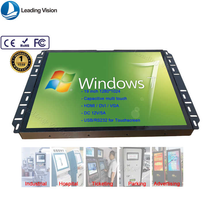 Open Frame Touch Screen Monitor for Industrial Hospital Ticketing ...