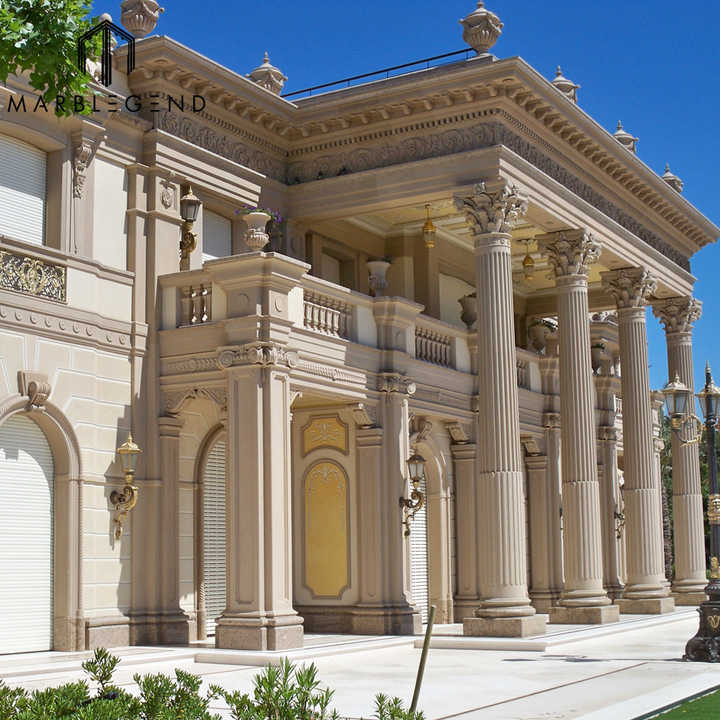 Exterior Stone Entablature - Portugal Limestone Cladding