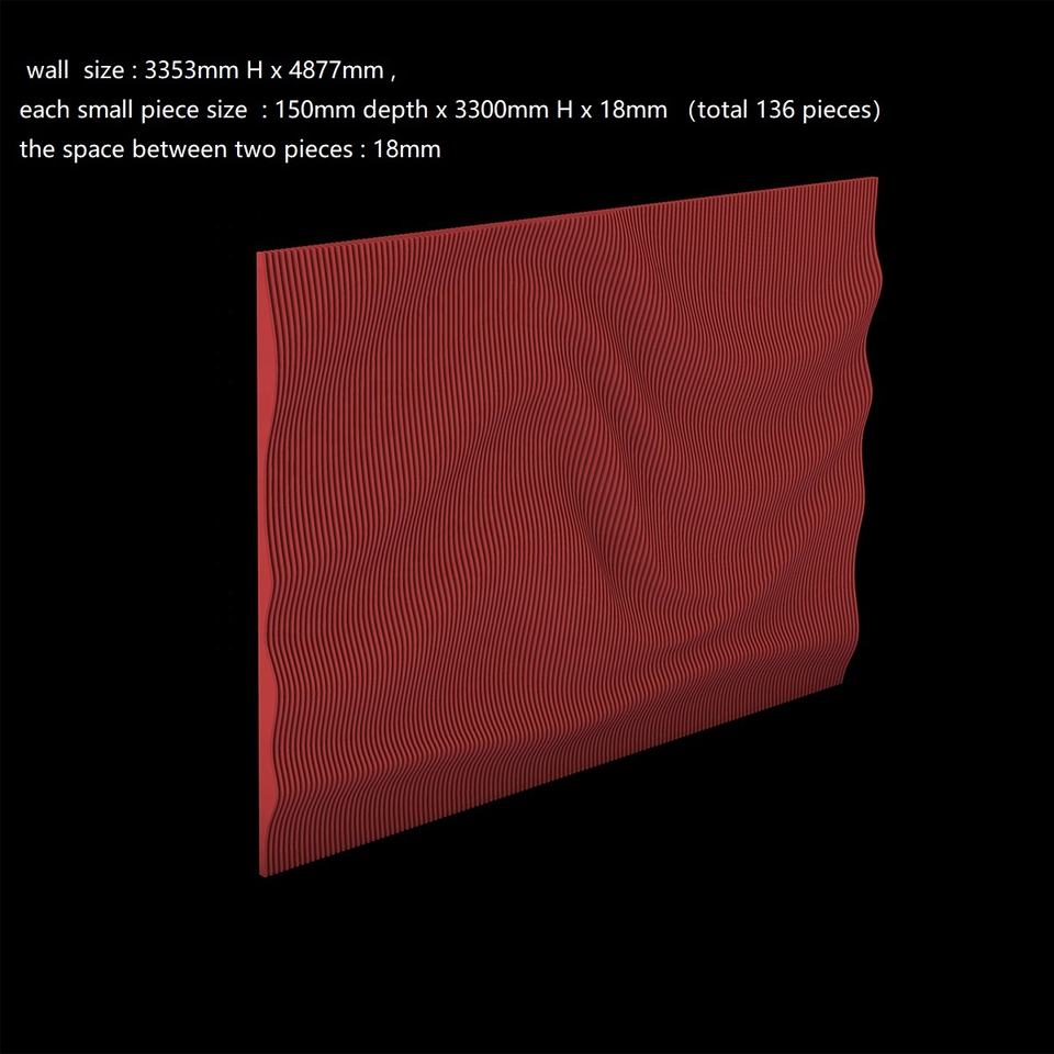 3D Wave Wall Panels for Home and Commercial Decor - Fireproof, Moisture ...