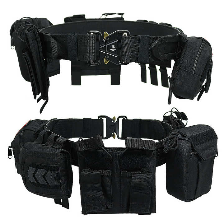 Tactical Battle Belt Set 7pcs Combat Duty Belt Enforcement Utility Belt ...