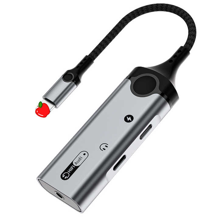 High Quality Audio 2 in 1 Earphone Jack Adapter 8pin to 3.5mm 5V ...