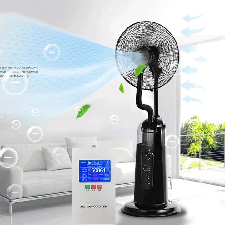Fan with Humidifier 16 Inch Vertical Cooler air Cooling Standing Stand ...