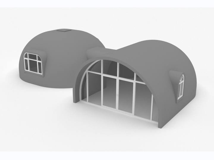 Cartoon Doodle Prefab House - Graphene Eps Dome Dwellings