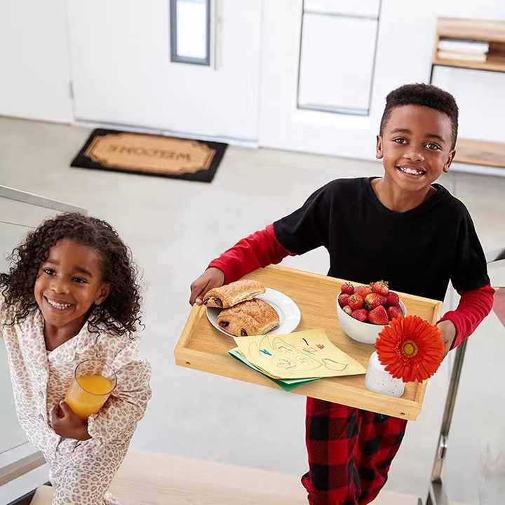 Bamboo Sofa Foldable Breakfast Table Wood Bed Table Butler Serving Tray ...