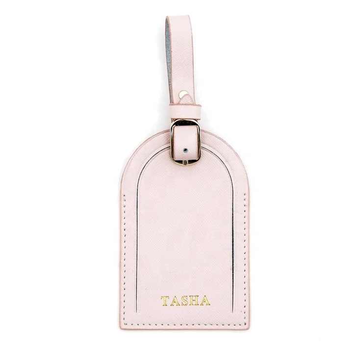 Custom Printed Wedding Favor - Saffiano PU Leather Luggage Tag