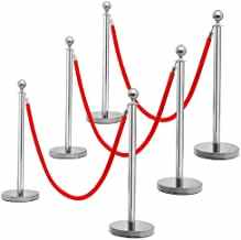 Event Car Show Red Carpet Decorative Ball Top Steel VIP Queue Way Poles ...