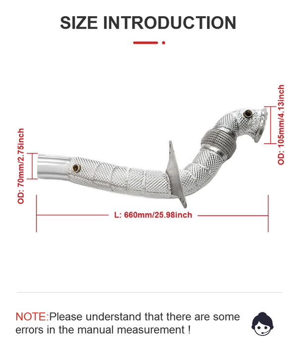 SYPES Car Exhaust Pipes Downpipe for Ferrari 488 F8 3.9T V8 2015-2020 ...