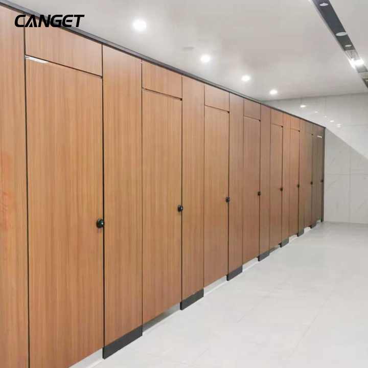 Wood Grain HPL Board Waterproof Easy to Clean Wooden Toilet Partition ...