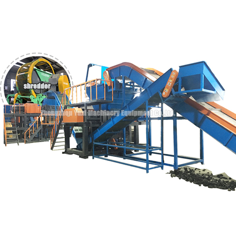 China Automatic Used Car Tyre Recycling Shredders Machine Prices Double ...